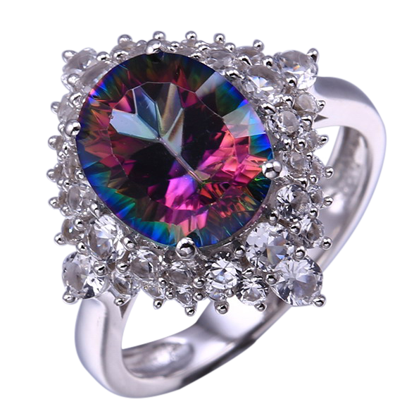 OVAL SHAPE CARIBBEAN TOPAZ RING – Exotic Gems